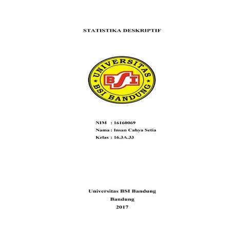 Contoh Statistika Deskriptif | PDF