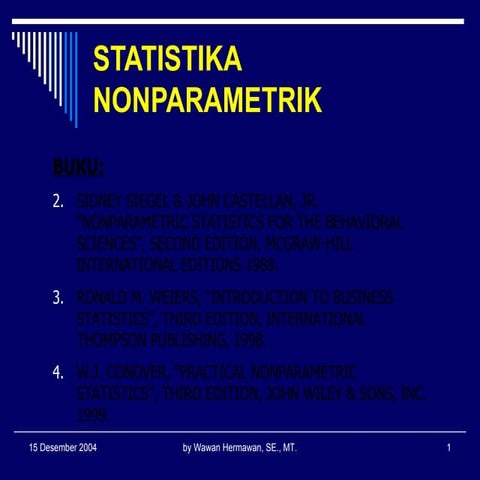 Statistika non parametrik | PPT