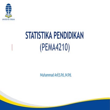 STATISTIKA_PENDIDIKAN_PEMA4210.pptx tugas | PPTX