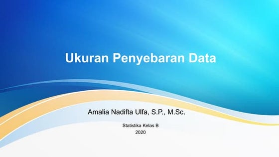 STATISTIKA - 4: Ukuran Pemusatan Data: Range, Variansi, dan Standar ...