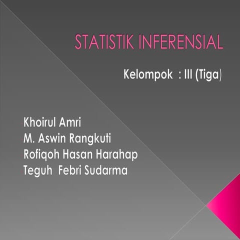 Statistik inferensial | PPTX