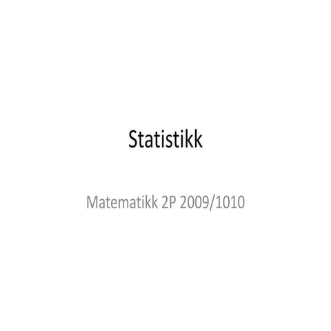Statistikk | PPT