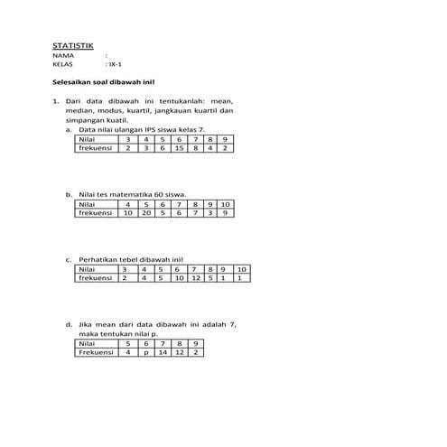 Statistik Latihan Docx