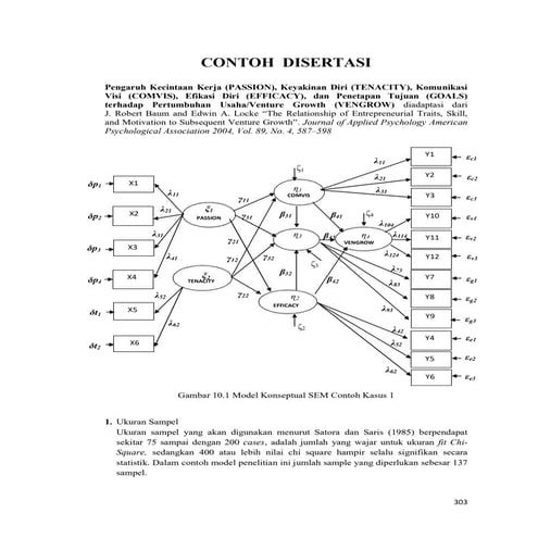 CONTOH DISERTASI METODE SEM | PDF