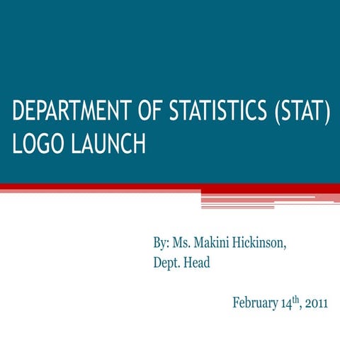Department of Statistics Logo Launch | PPT