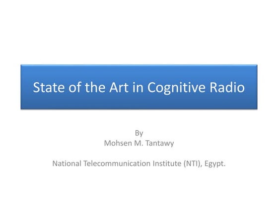 What is Cognitive Radio ? | PPTX