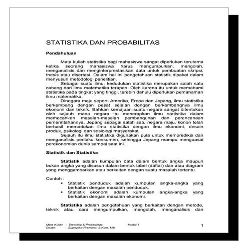 Stat pro modul_1 | PDF