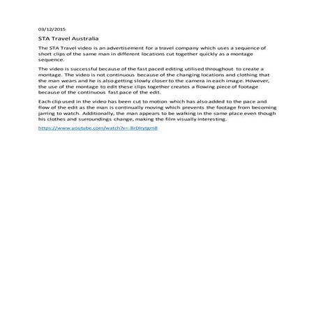 Sta travel | DOCX | Cameras and Camcorders | Consumer Electronics