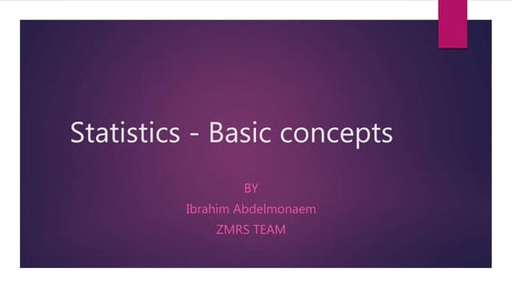Introduction to statistics | PPT
