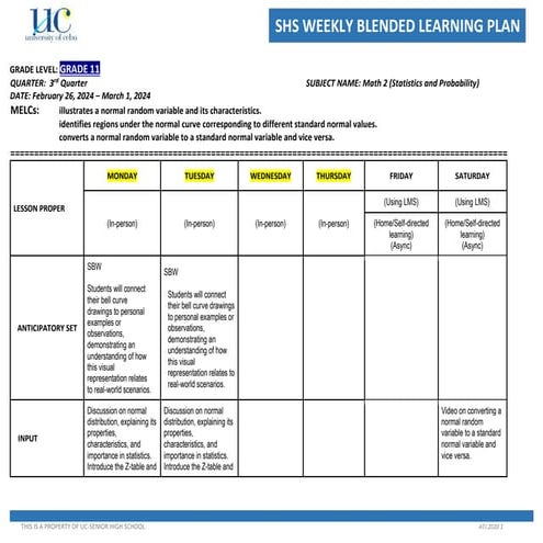 statistical lesson for senior high school g11 | DOCX