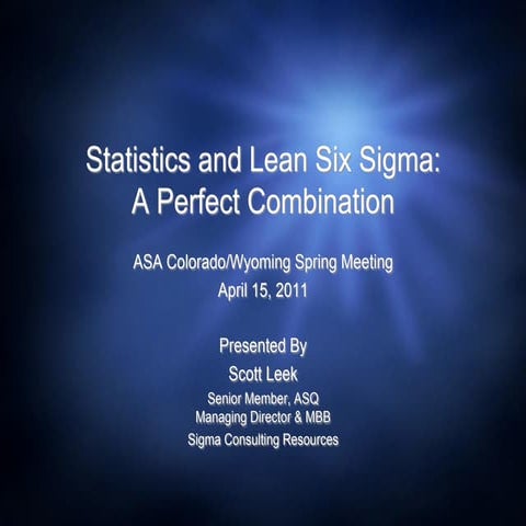 Statistics & Lean Six Sigma | PDF