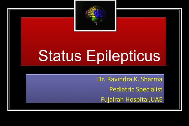 Status epilepticus management treatment | PPT