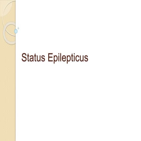 Status epilepticus | PPTX