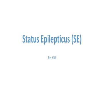 Status epilepticus | PPT