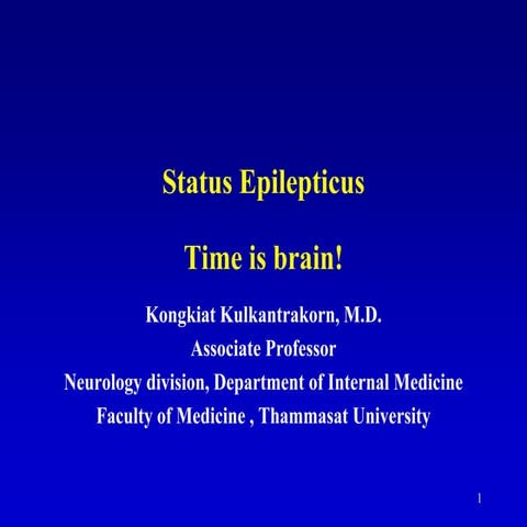 Status epilepticus | PDF