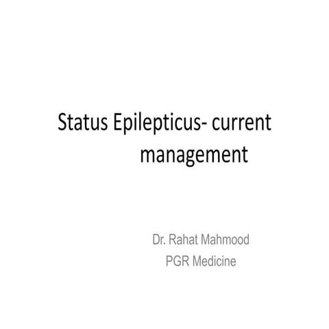 Status epilepticus 2017 | PPT