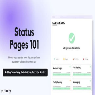 Status Pages 101 | PDF