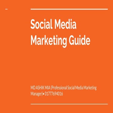 Social Media Marketing Guide | PPT
