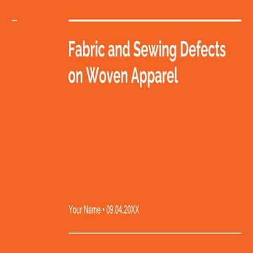 Presentation of defects | PPTX