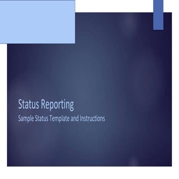 Status Reporting Templete - Ejemplo Documento | PPTX