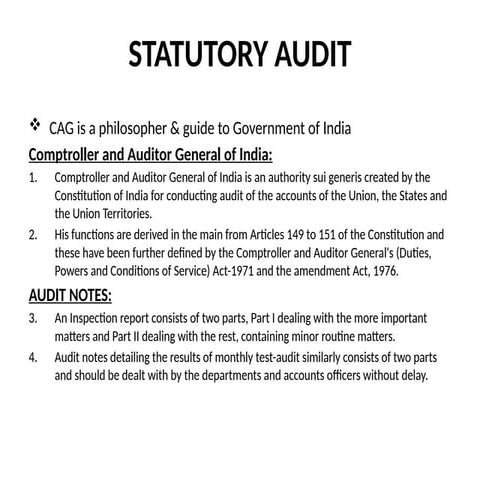 STATUTORY AUDIT Notes for ldce exam.pptx