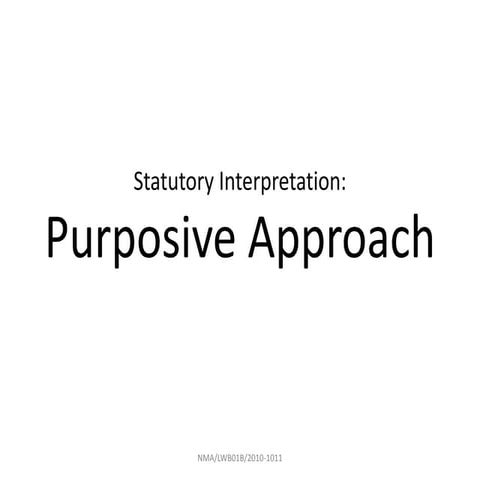purposive approach | PPTX
