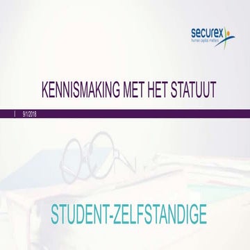 Statuut Student-ondernemer | PPTX