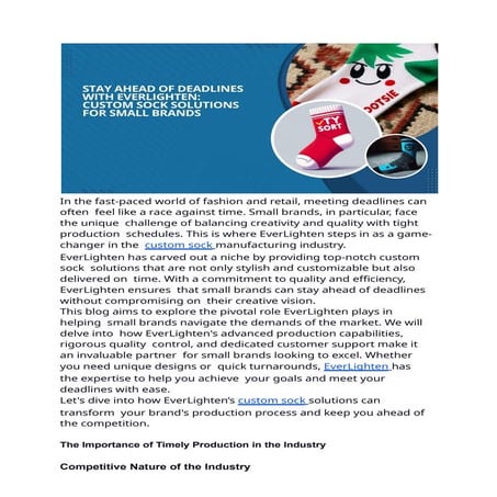 Stay Ahead of Deadlines with EverLighten_ Custom Sock Solutions for ...