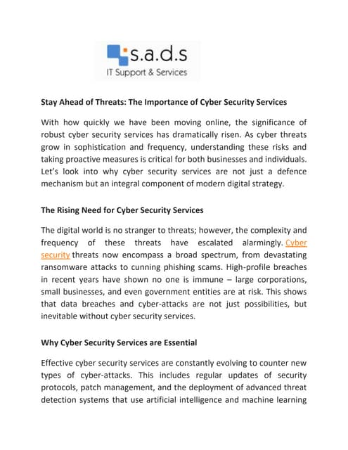 AI IN CYBERSECURITY: THE NEW FRONTIER OF DIGITAL PROTECTION | PDF