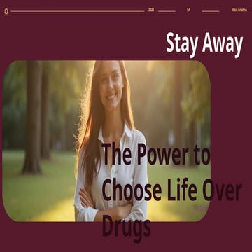 STAY AWAY FROM THE DRUGS FOR GOOD HEALTH | PPTX