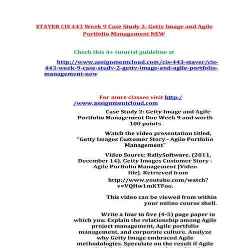 Stayer cis-443-week-9-case-study-2 | PPT | Business and Finance