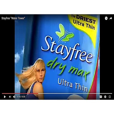 Stayfree Dry Max Water Tower tv commercial 2008 | PPTX