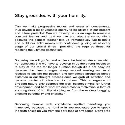 Stay grounded with your humility..pdf