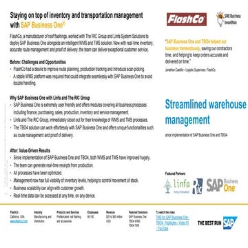 ROI with The RIC Group's WMS & TMS | PDF