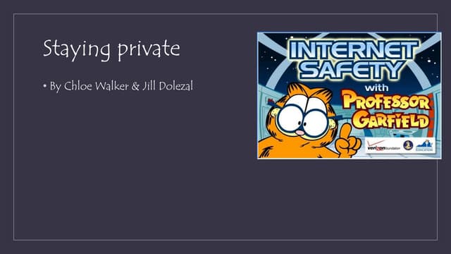 Online Safety Garfield