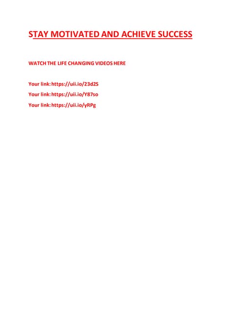 motivation and success | PDF