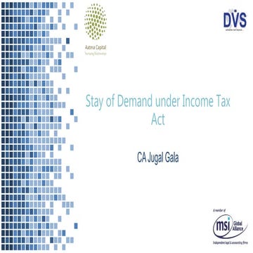 Stay of Demand under Income Tax Act | PPTX