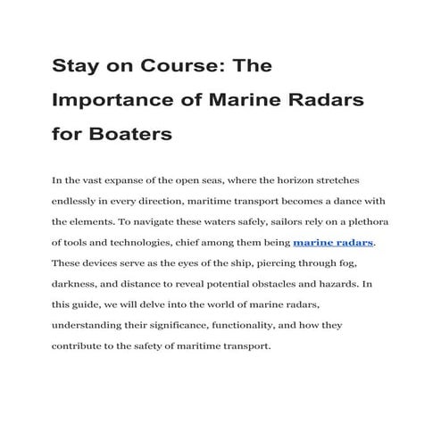 Stay on Course_ The Importance of Marine Radars for Boaters.pdf