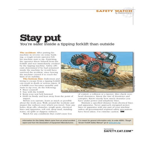 Stay Put - You Are Safer Inside A Tipping Forklift Than Outside via ...