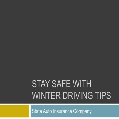 Winter Safe Driving Tips | PDF
