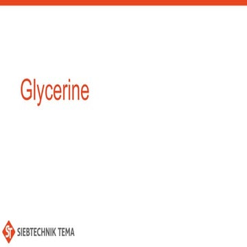 Application Report - Glycerine | PPTX