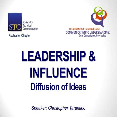 Leadership & Influence: Diffusion of Ideas | PPT