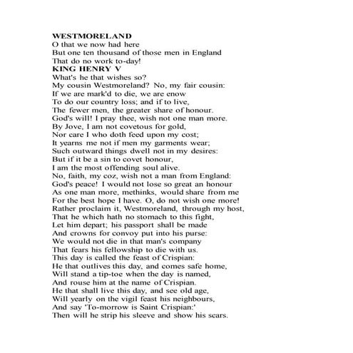 St crispian's day speech | DOCX