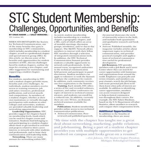 STC Student Membership | PDF