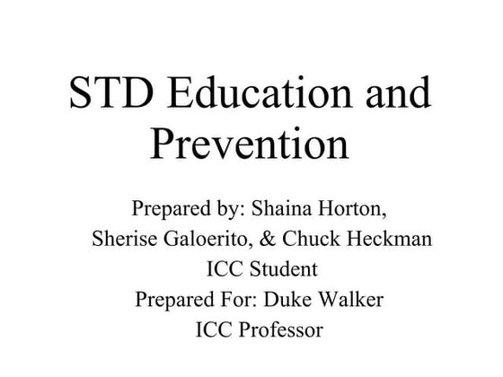 Sexually Transmitted Infections (STI’s) Presented By Theresa Lowry ...