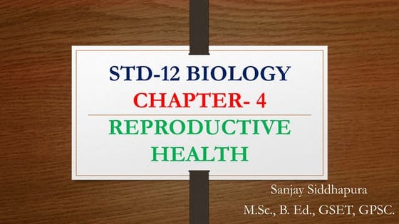Chapter 4. Reproductive health | PPT