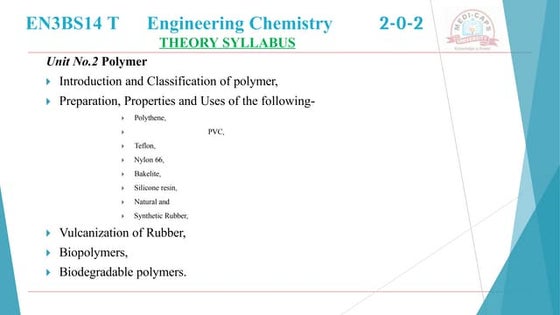 Polymers and their properties | PPT