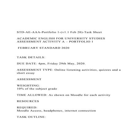 STD-AE-AAA-Portfolio 1-(v1.1 Feb 20)-Task Sheet ACADEM.docx ...