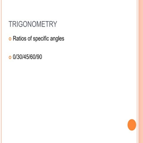 Introduction to trigonometry | PPTX