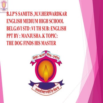 STD 6TH THE DOG FINDS HIS MASTER.pptx | Dogs | Pets